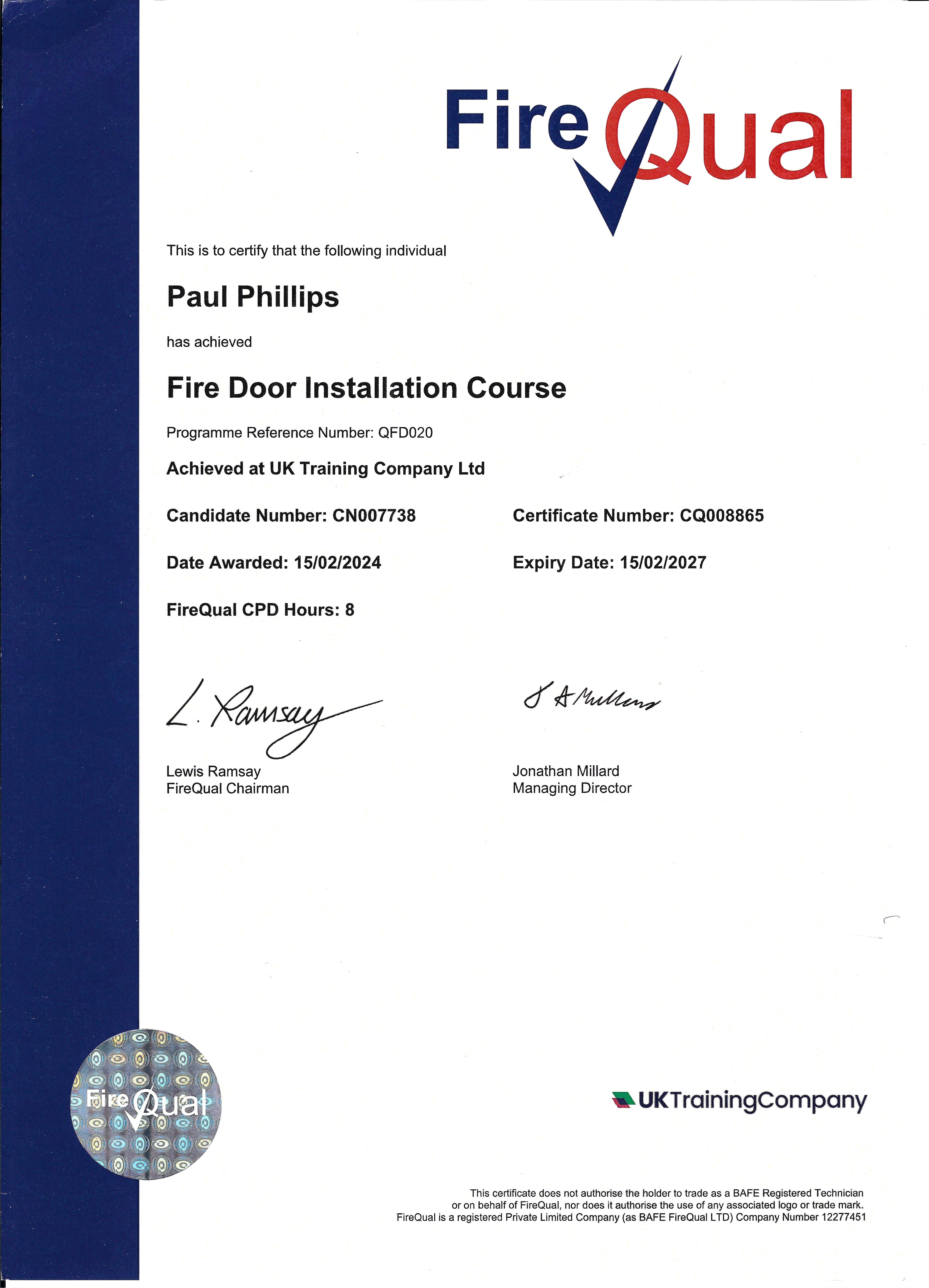 Fire Door Main Page - Paul Phillips Carpentry